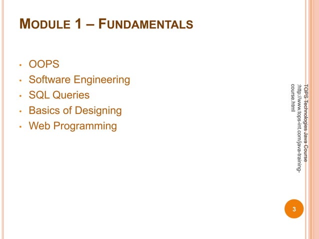 JAVA Training Syllabus Course | PPTX | Web Development | Internet