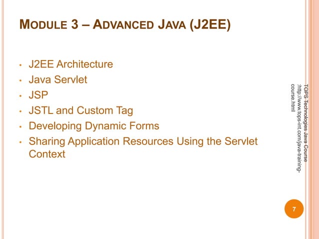 JAVA Training Syllabus Course | PPTX | Web Development | Internet