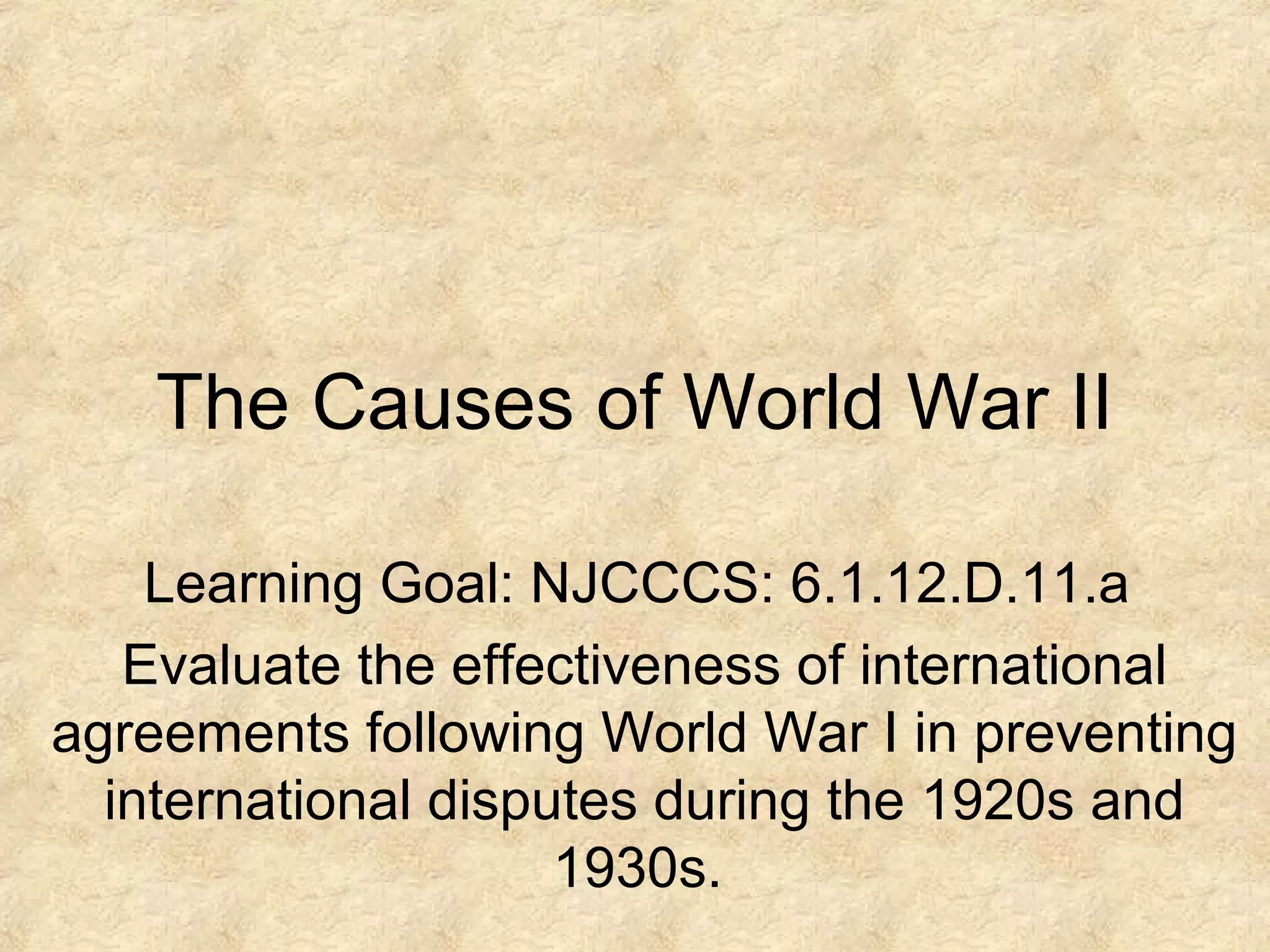12.1.1 causes of world war ii | PPT
