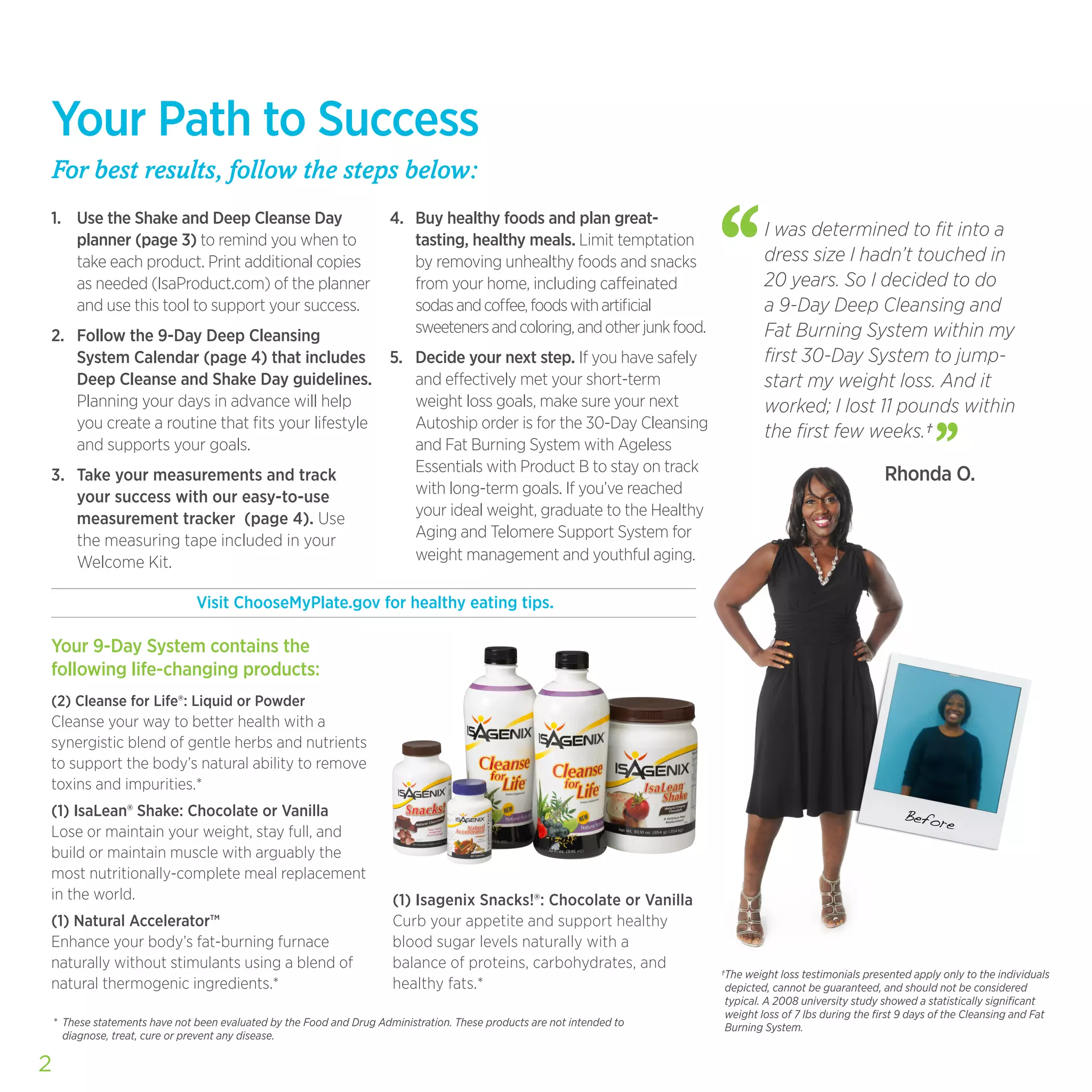 Isagenix 9-Day Deep Cleansing and Fat-Burning System - System Guide | PDF