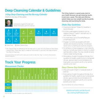 Isagenix 9-Day Deep Cleansing and Fat-Burning System - System Guide | PDF