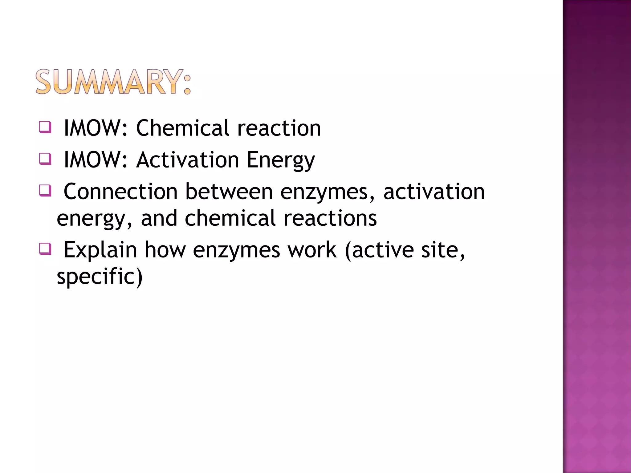 Introduction to Enzymes | PPT