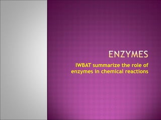 Introduction to Enzymes | PPT