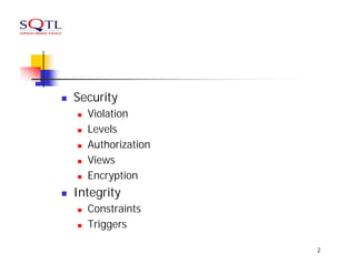 Security and Integrity | PPT