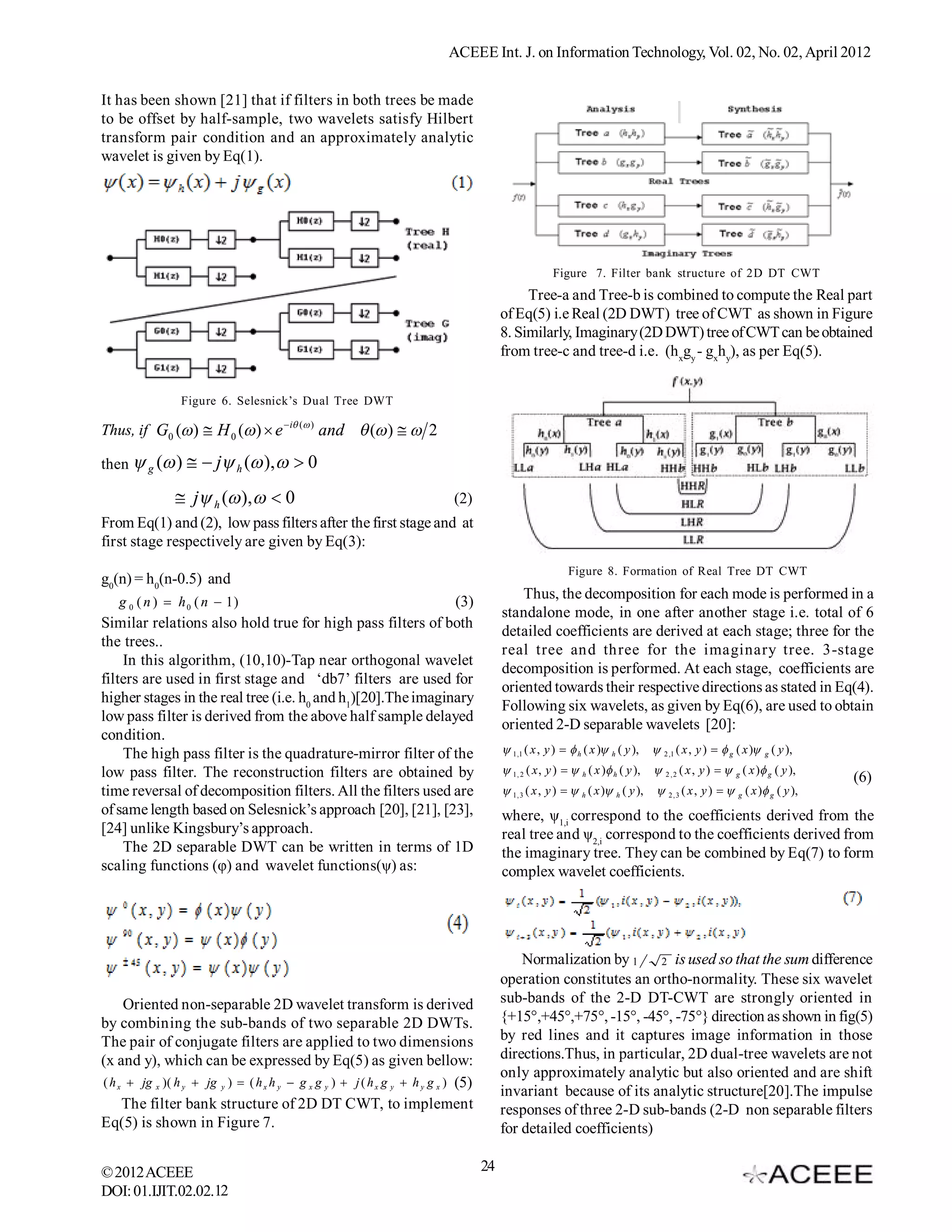 Shift Invariant Ear Feature Extraction using Dual Tree Complex Wavelet Transform for Ear ...