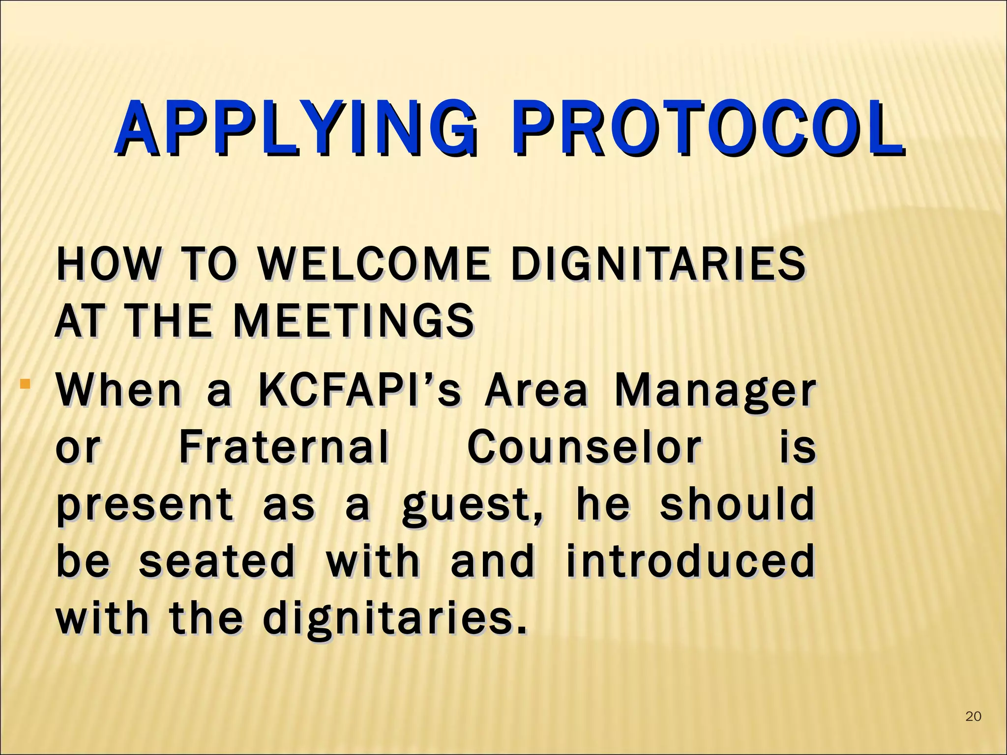 12. protocol & ceremonials | PPT