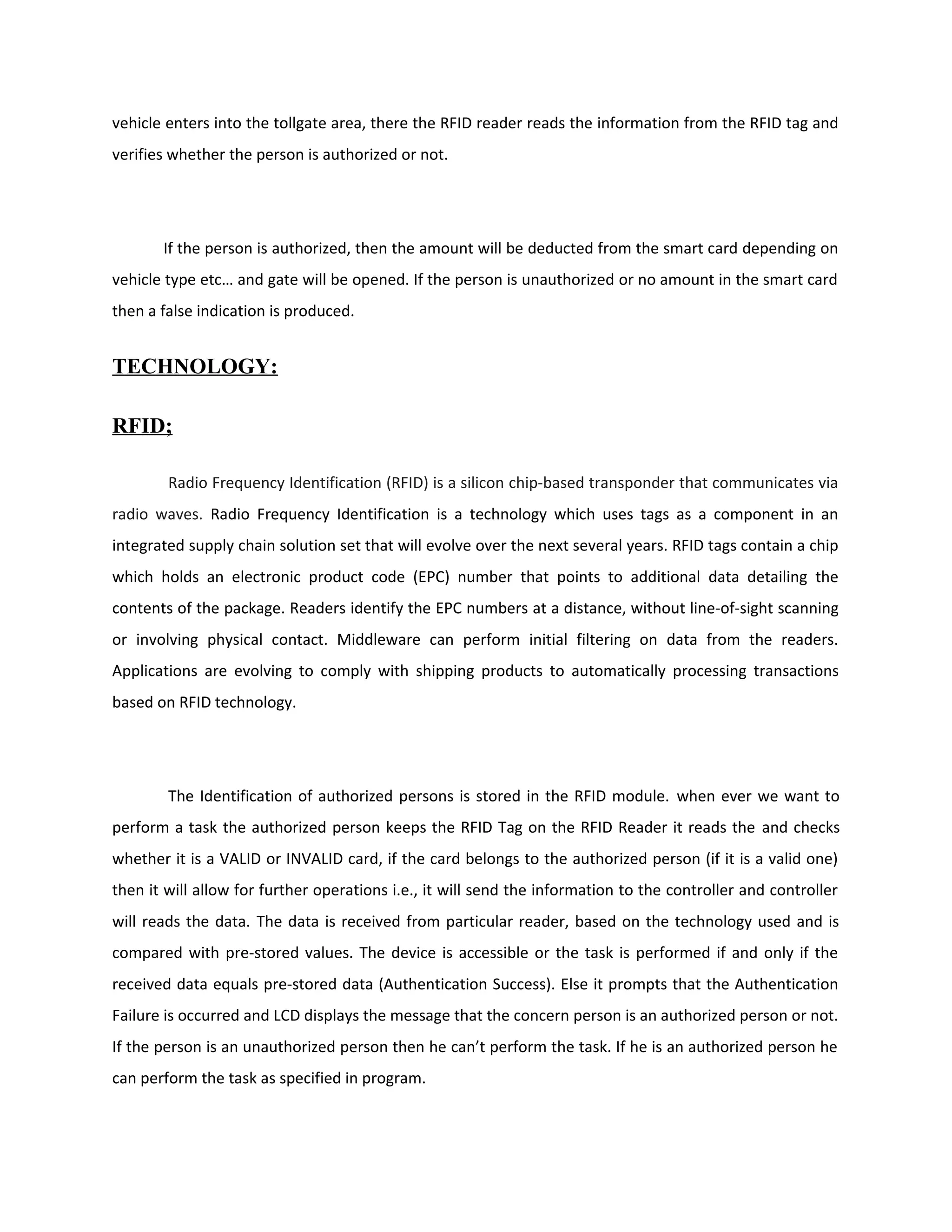 12.automatic toll gate billing system using rfid. | DOC