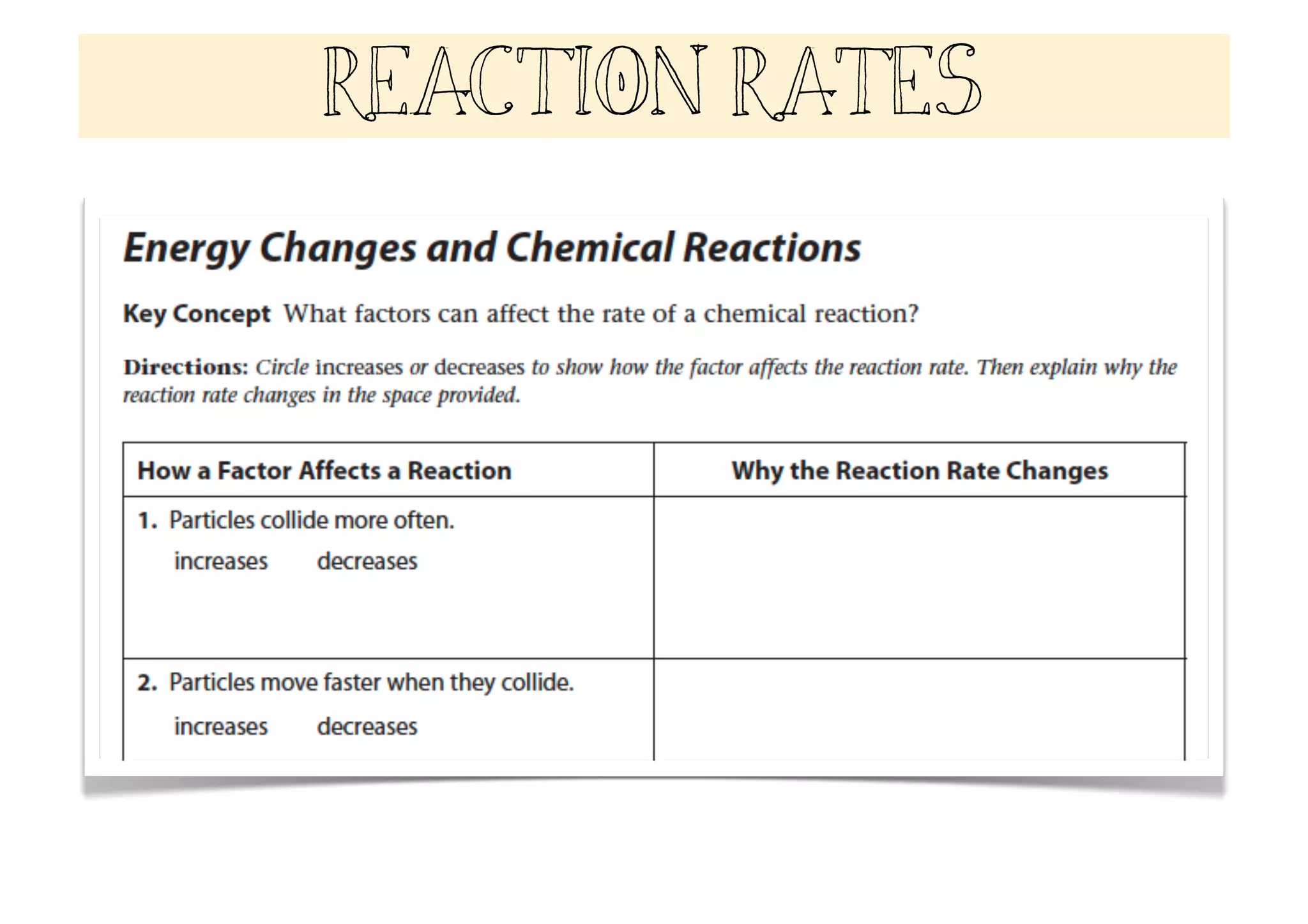 Energy Changes and Chemical Reactions | PDF