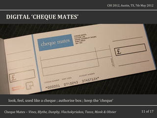 Cheque mates: Participatory design of digital payments with eighty ...
