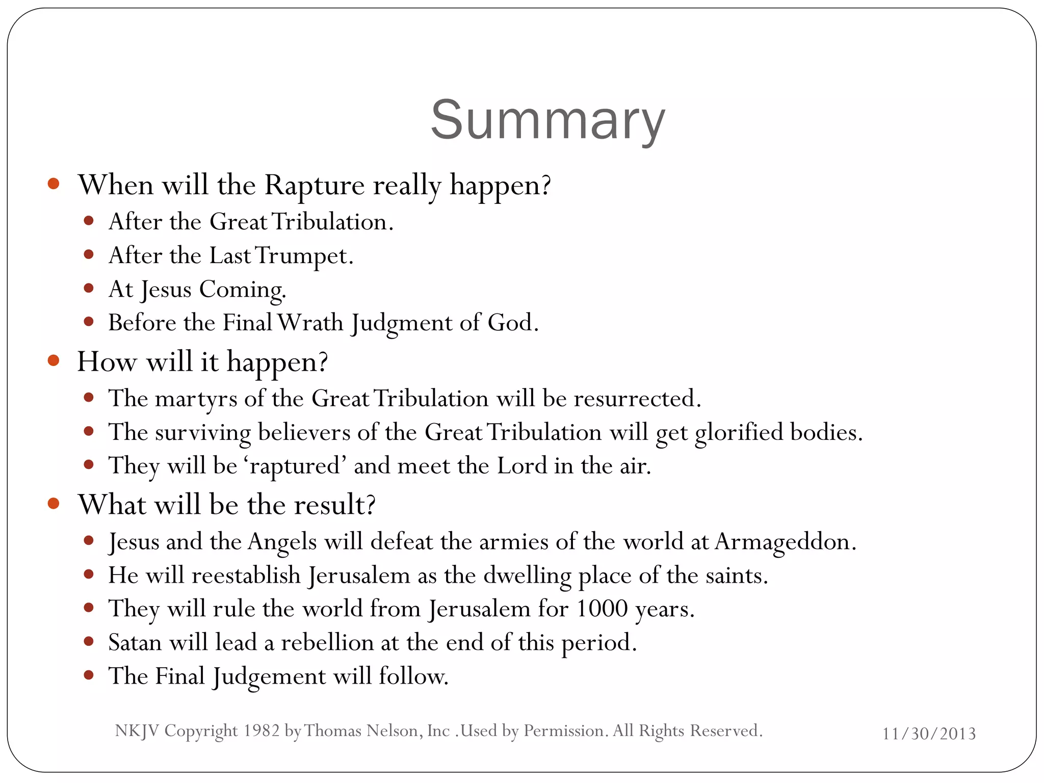 12. The Rapture of the Saints | PDF