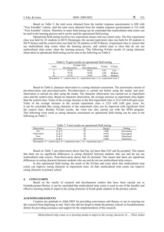 Multicultural strip comic as a learning media to improve the caring ...