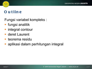 Fisika Matematika II (12 - 13) fungsi-variabelkompleks | PPT