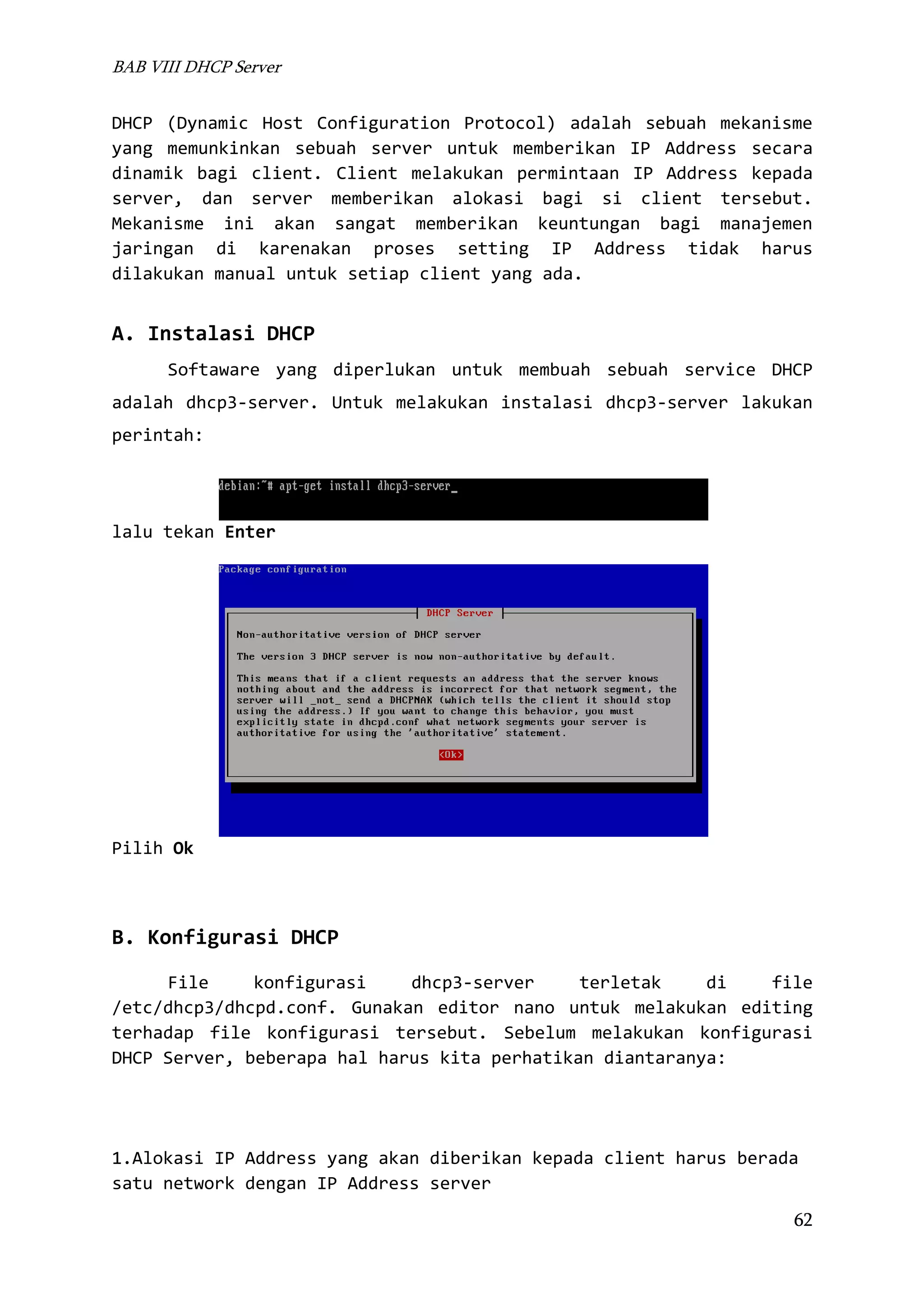 konfigurasi dhcp server | PDF