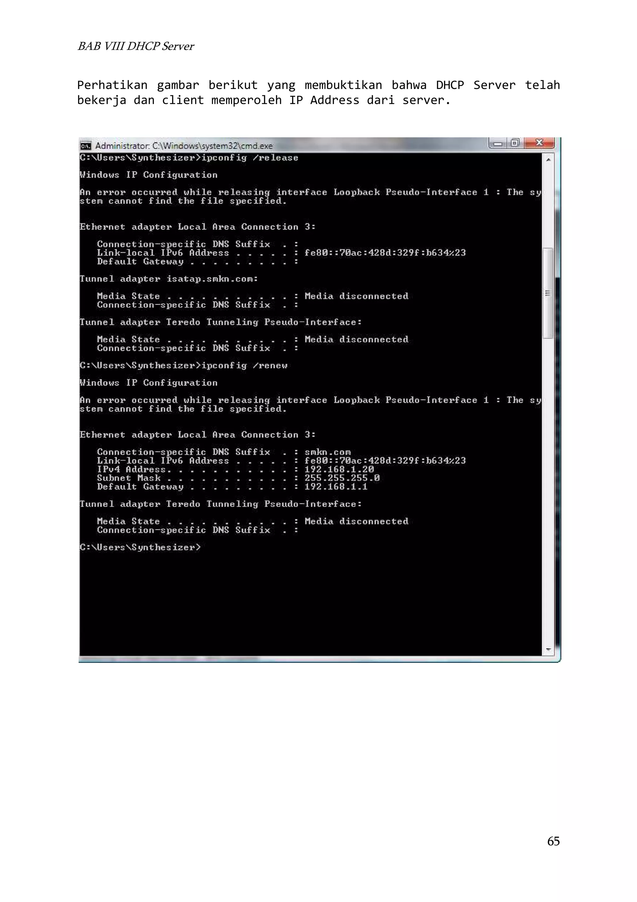 konfigurasi dhcp server | PDF