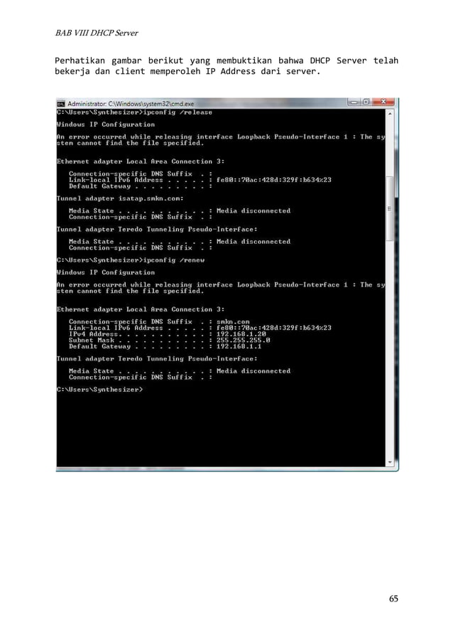 konfigurasi dhcp server | PDF