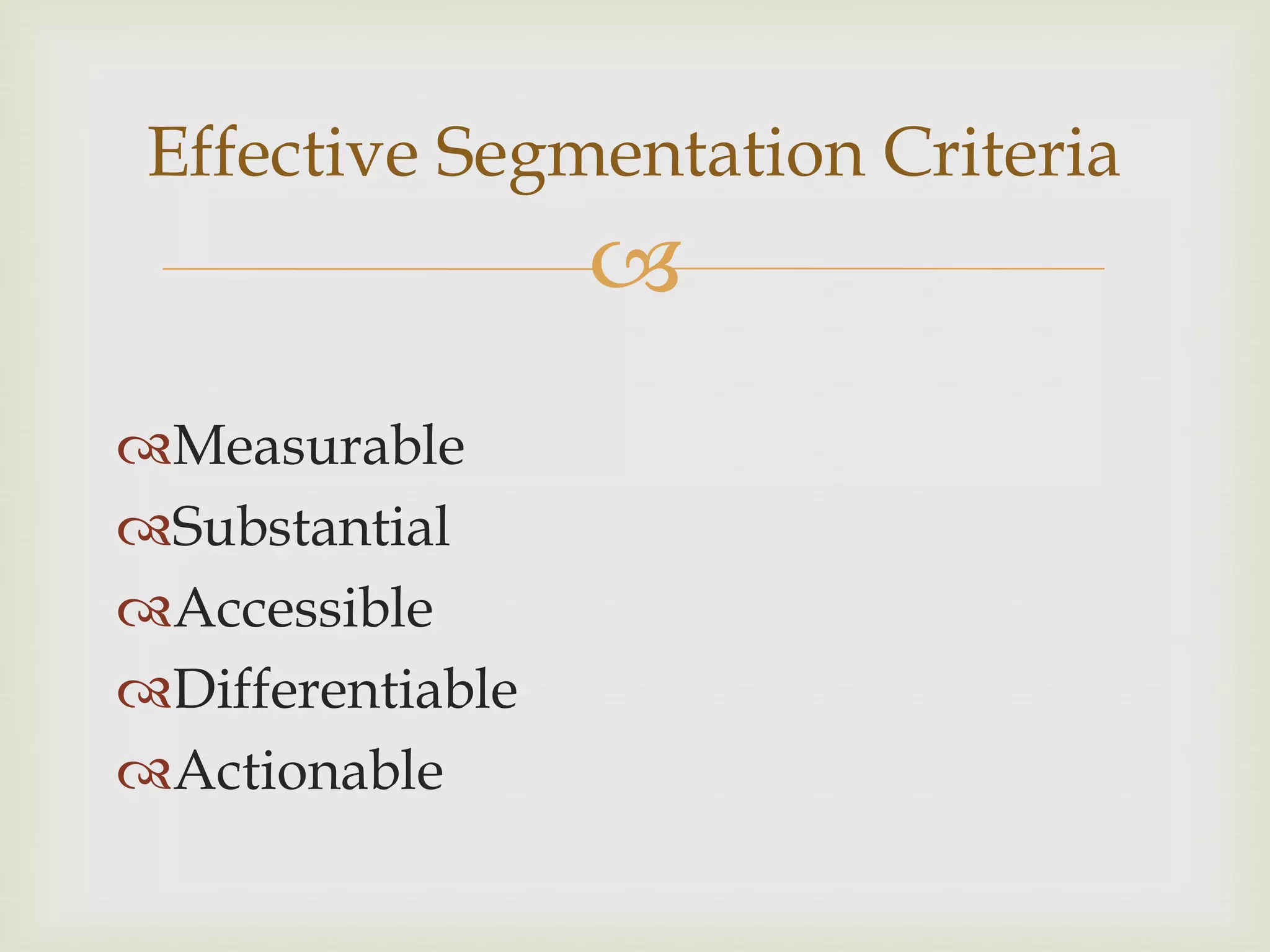 Market Segmentation | PPTX