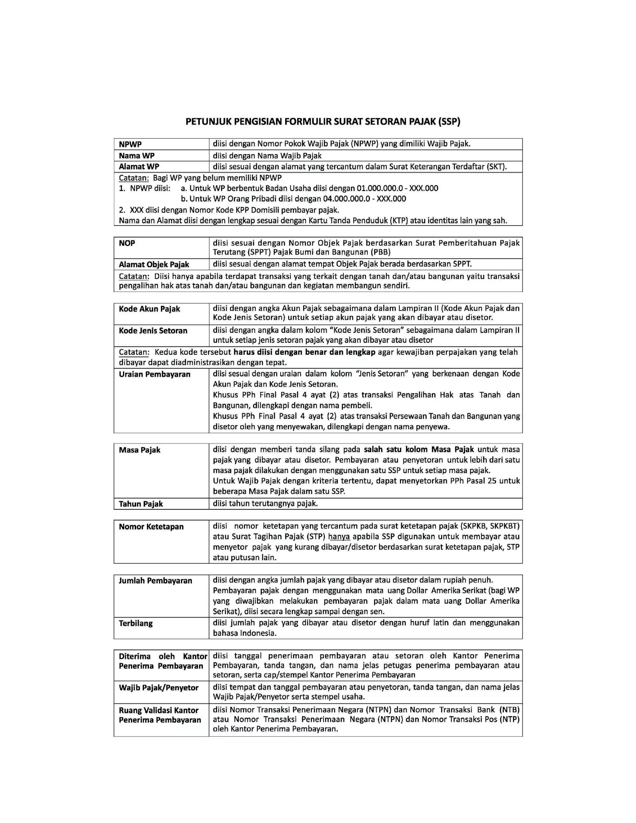 12. formulir ssp | PDF