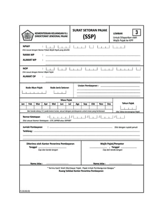 12. formulir ssp | PDF