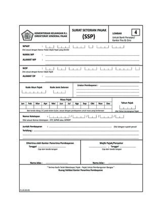 12. formulir ssp | PDF