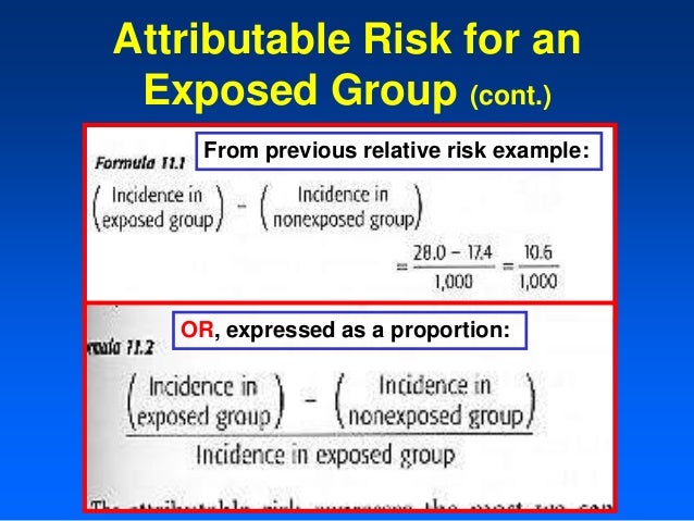 Relative and Atribute Risk