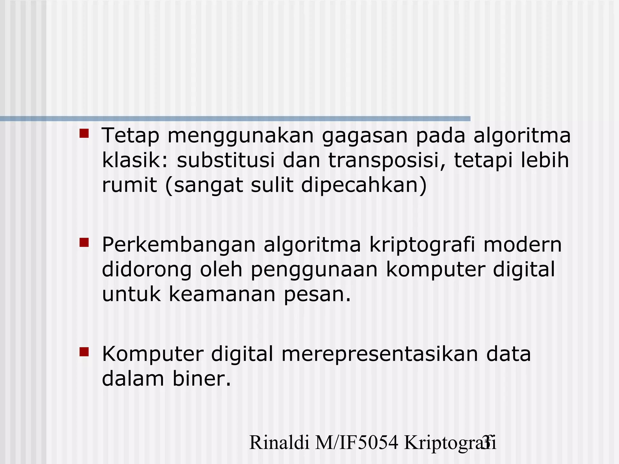 12.algoritma kriptografi modern (bagian 1)xx | PPT