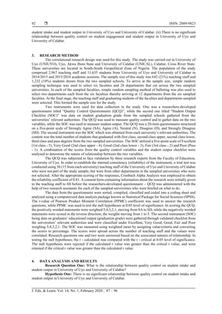 Quality control measures and student output in University of Uyo and ...