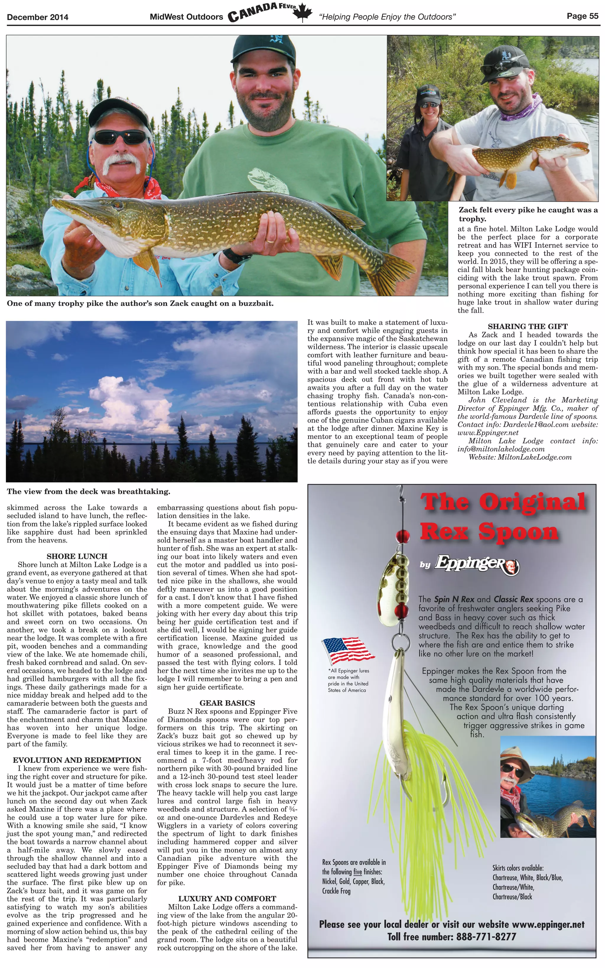 Milton Lake - The Heart of Trophy Pike Country/ Published in Midwest ...