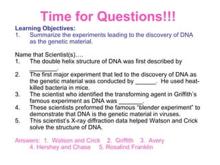 12.1 notes dna the genetic material | PPT