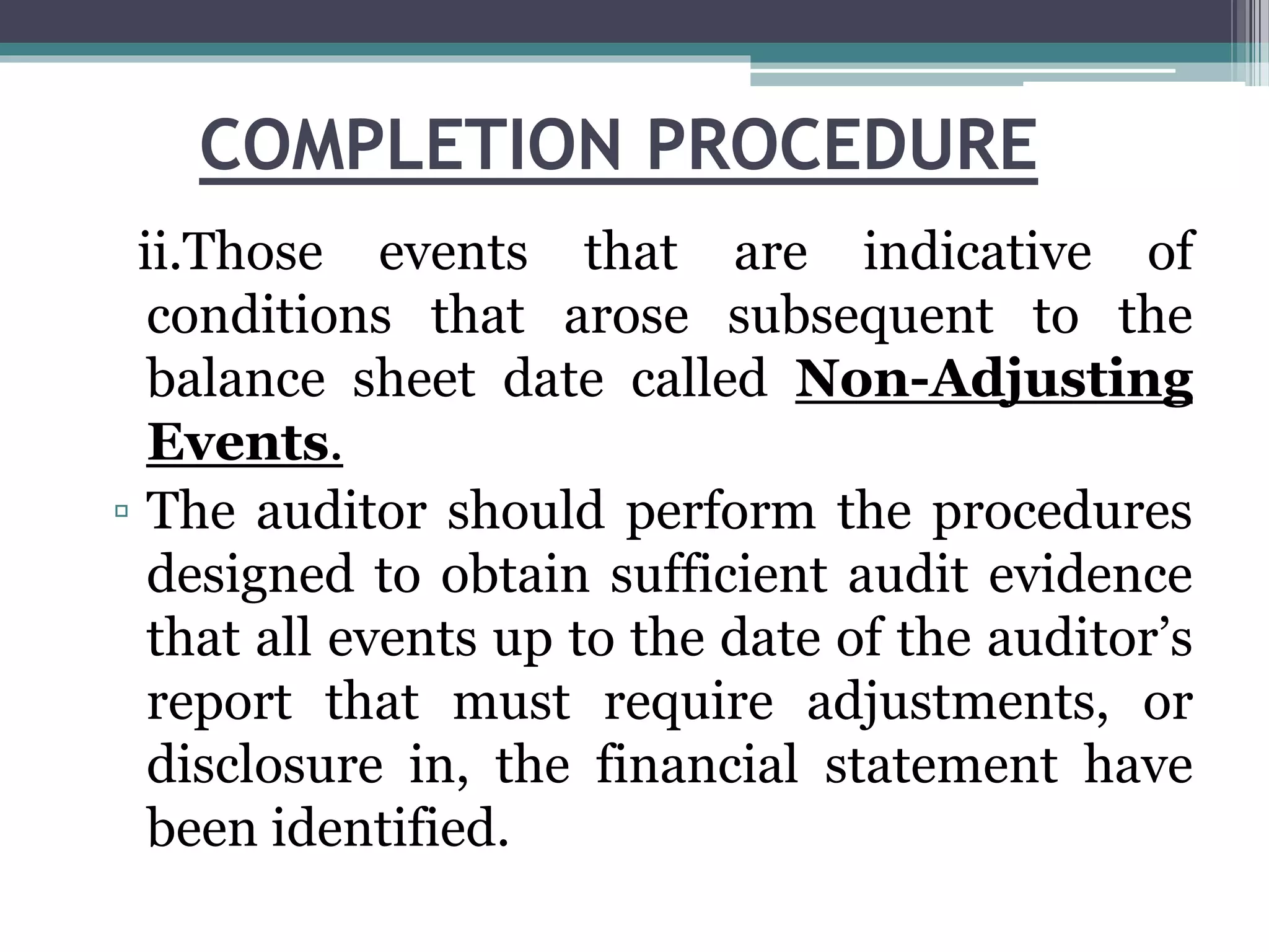 12. audit completion | PPTX