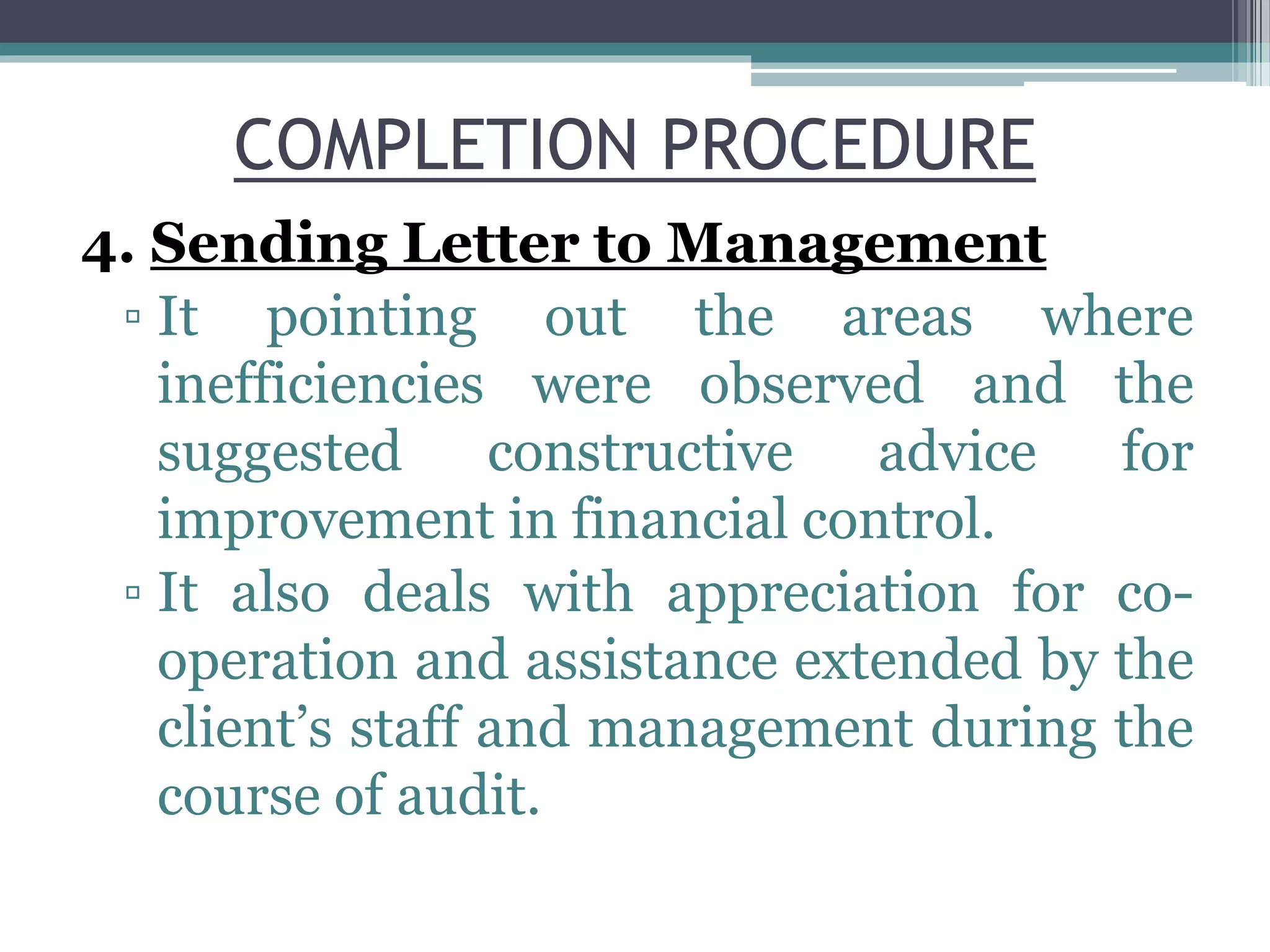12. audit completion | PPTX