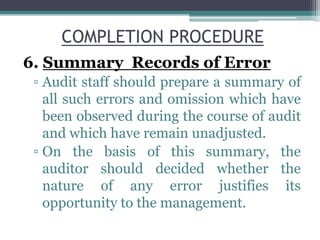 12. audit completion | PPTX