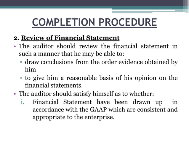 12. audit completion | PPTX