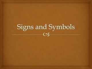 Signs and Symbols | PPTX