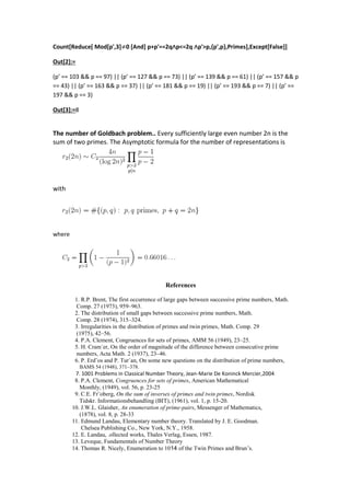 A Proof of Twin primes and Golbach's Conjecture | PDF