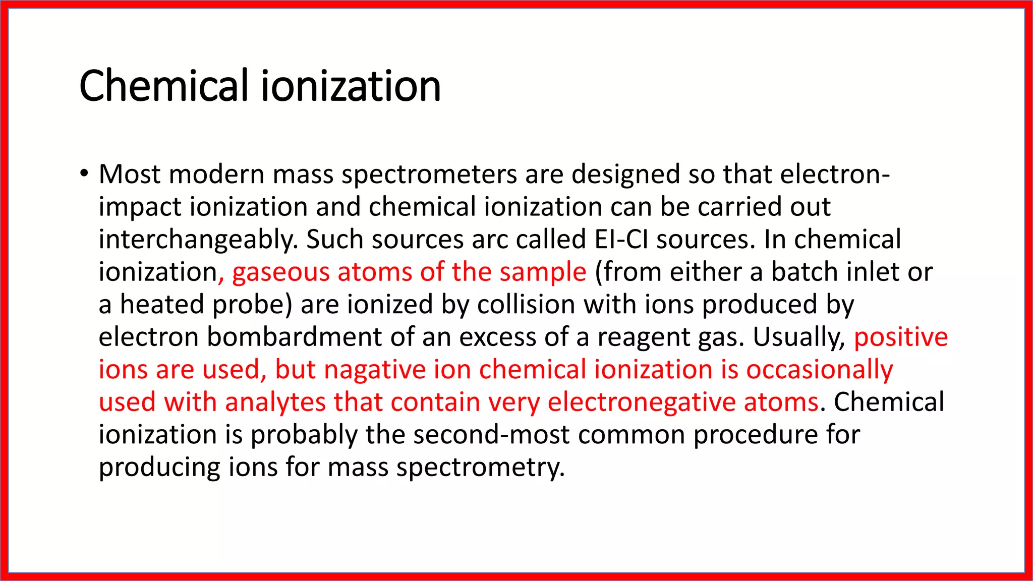 chemicalionization | PPTX