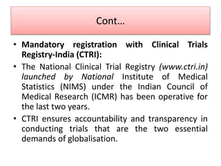 clinical trial application in india | PPTX