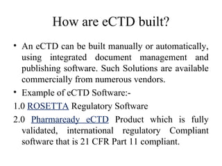ctd and e ctd submission | PPT