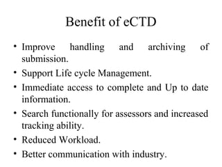 ctd and e ctd submission | PPT