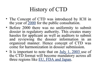 ctd and e ctd submission | PPT