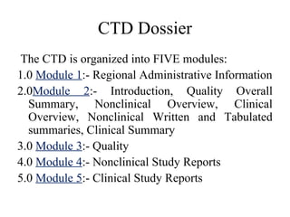 ctd and e ctd submission | PPT