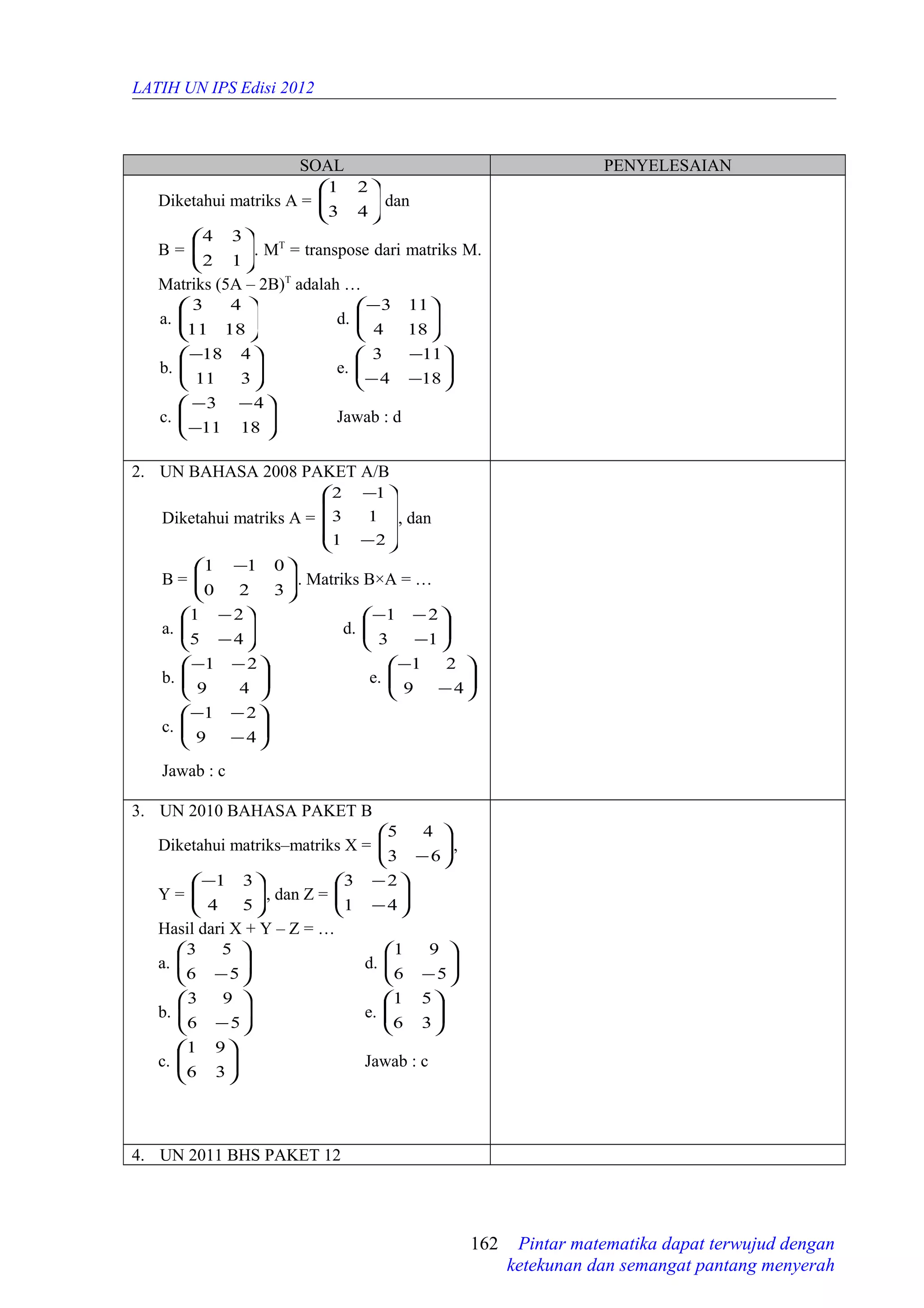 12. matriks | PDF | Free Download