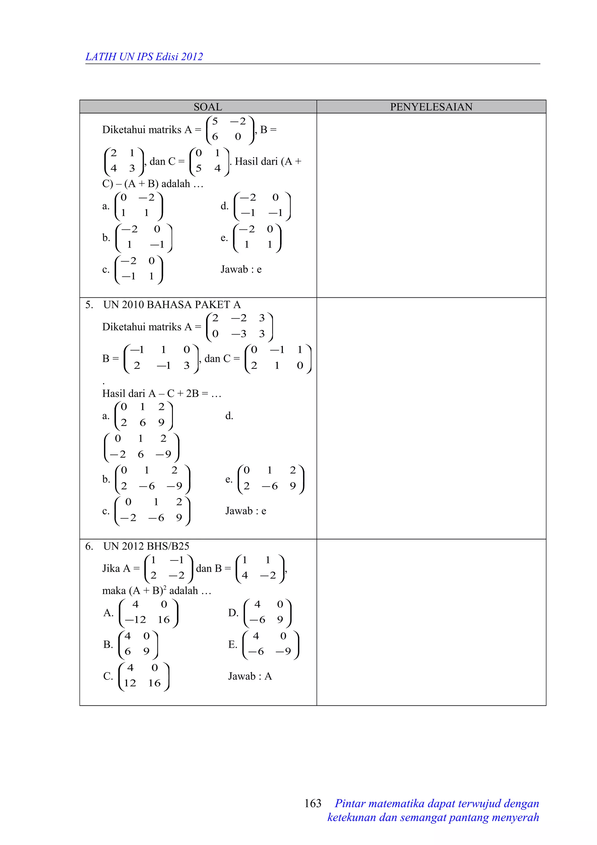 12. matriks | PDF | Free Download