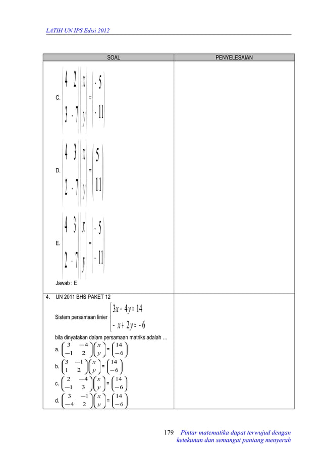 12. matriks | PDF | Free Download