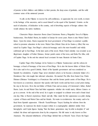 Noli Me Tangere And El Filibusterismo Summary | DOCX
