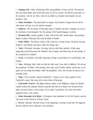 Noli Me Tangere And El Filibusterismo Summary | DOCX