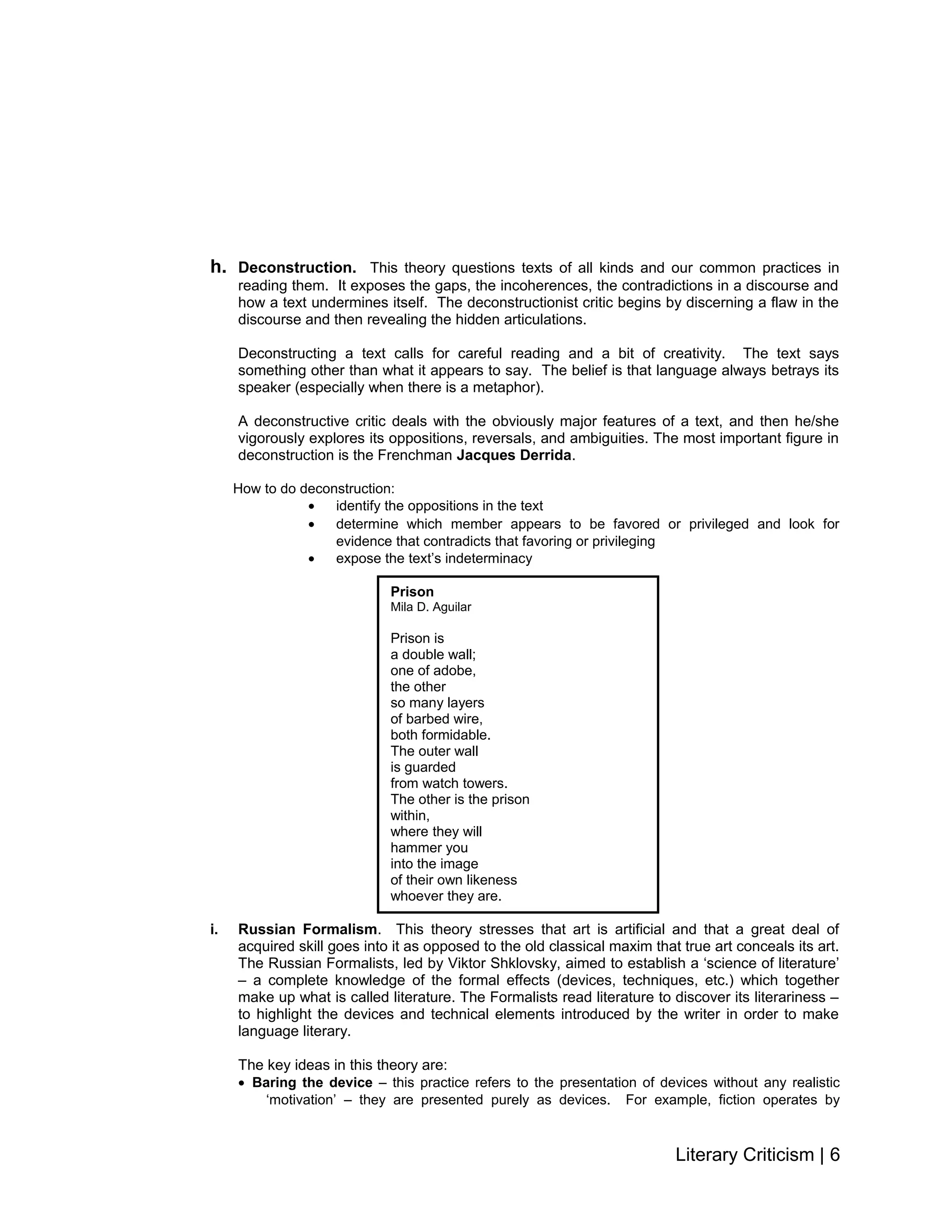 Literary Criticism (12 of 16) | DOC