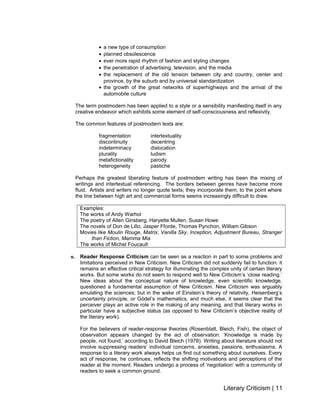 Literary Criticism (12 of 16) | DOC