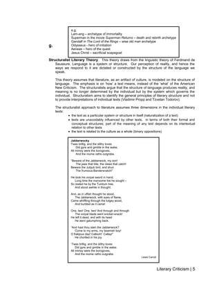Literary Criticism (12 of 16) | DOC