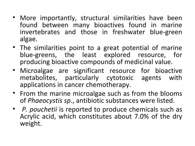 12. marine bioactive_compounds | PPT | Chemistry | Science