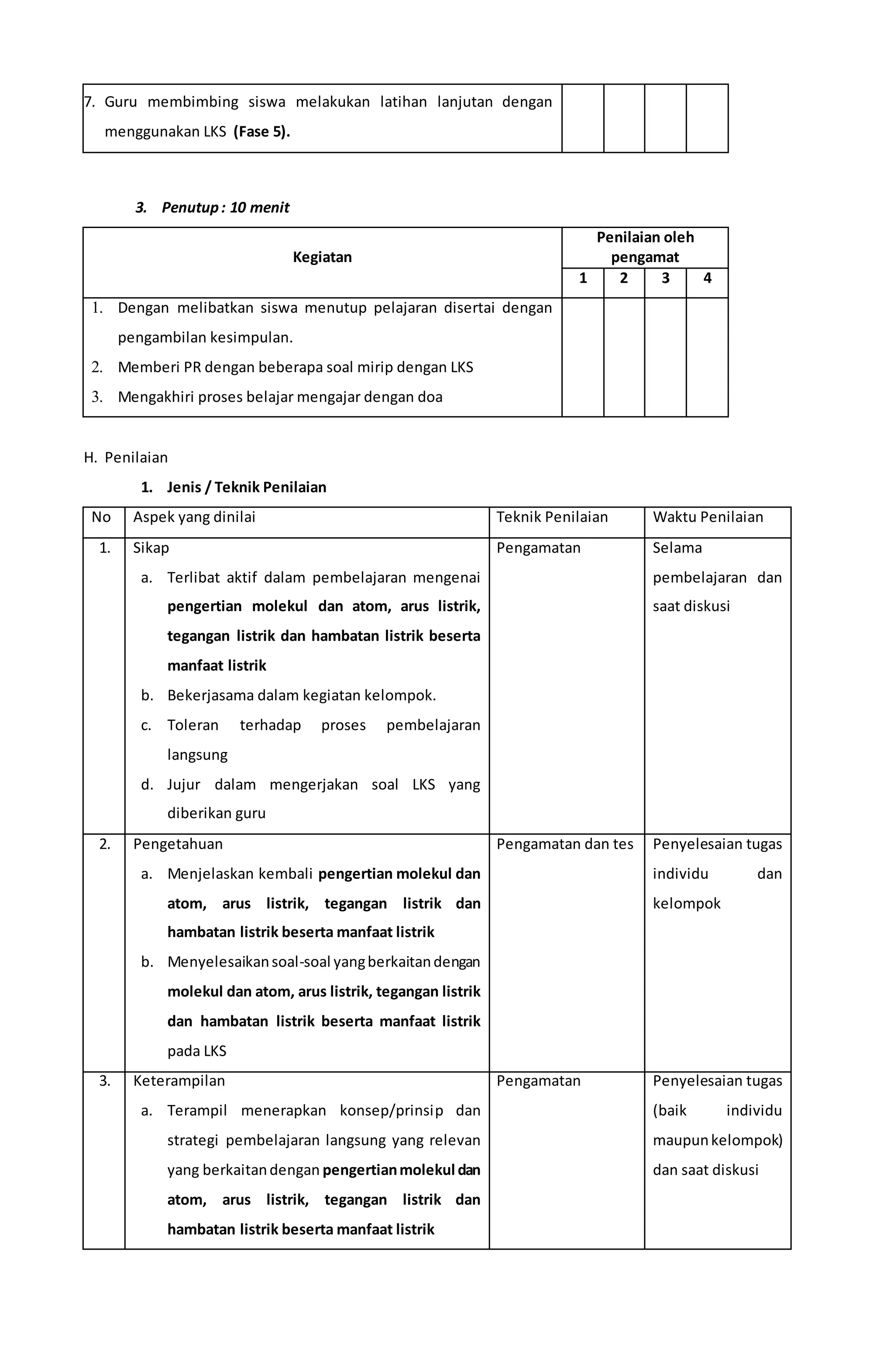 rpp memahami dasar dasar listrik (tldo) | PDF